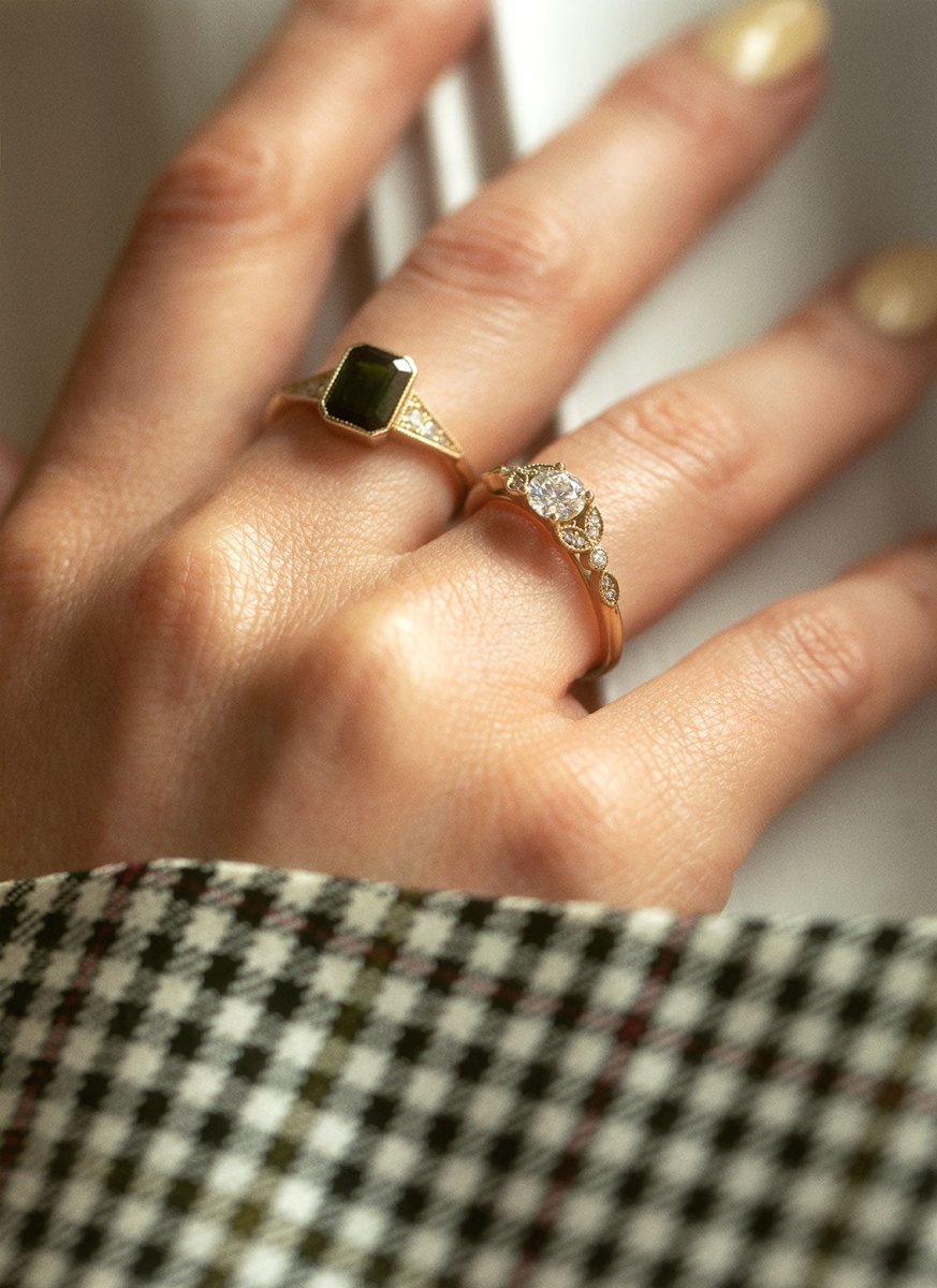 Studio Kroewe - Willa diamond ring 14k gold