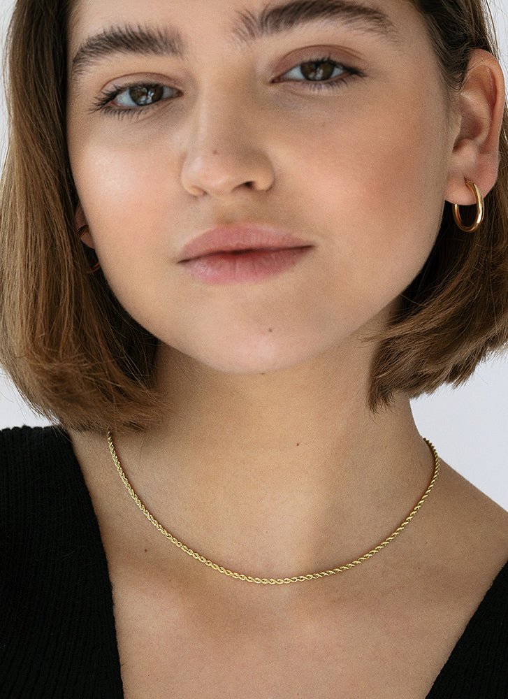 Rope ketting 14k gold – Studio Kroewe